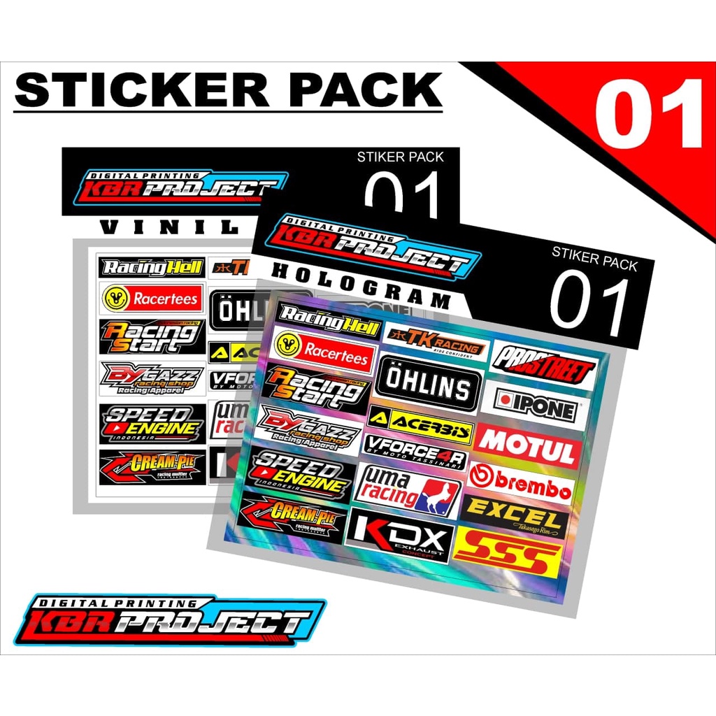 Jual (COD) STIKER PACK RACING Stiker Racing Stiker Motor Sticker Motor ...