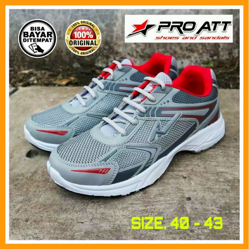 Jual PRO ATT MC 52 Sepatu Olahraga Lari Sport Pria Lelaki Laki Asli Original Abu merah Biru Size ...