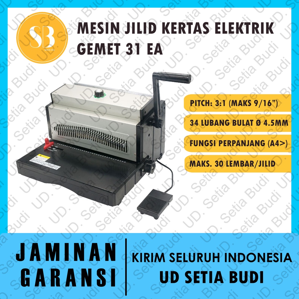 Jual Mesin Jilid GEMET 31 EA 3:1 A4 Binding Machine 31EA | Shopee Indonesia
