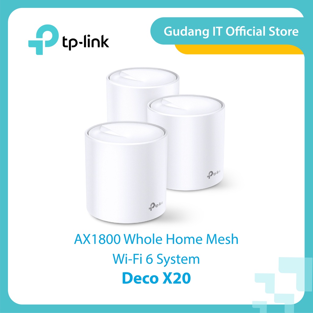 Jual TP-Link Deco X20 3-pack - AX1800 Whole Home Mesh Wi-Fi 6 System ...