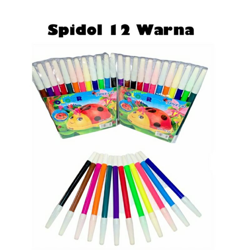 Jual spidol 12 warna/spidol ( pak ) | Shopee Indonesia
