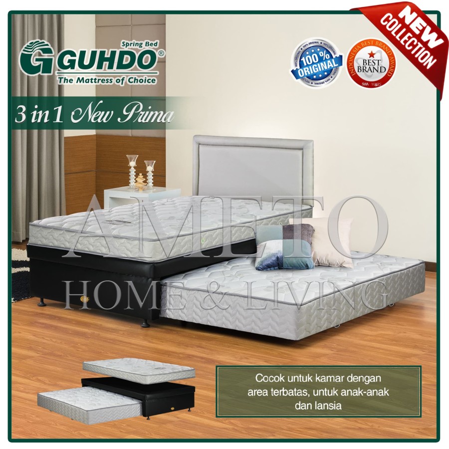 Jual Guhdo Springbed 3 in 1 New Prima 90x200 HB Prospine Full Set ...