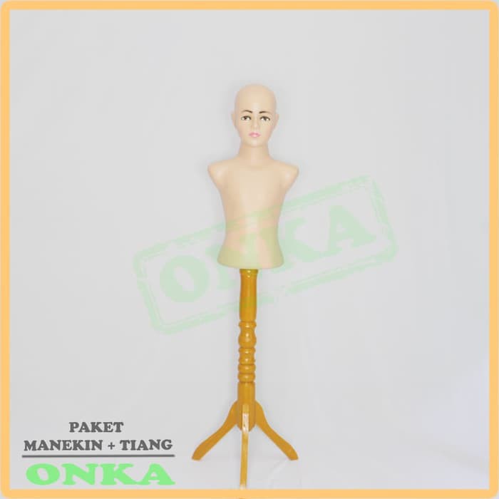 Jual LURUS KEPALA BOTAK ANAK + KAYU / MANEKIN DISPLAY PATUNG DISPLAY ...
