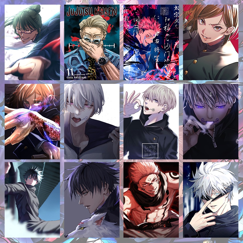 Jual Poster Jujutsu Kaisen A4 A5 Itadori Yujii Megumi Gojou Nobara ...