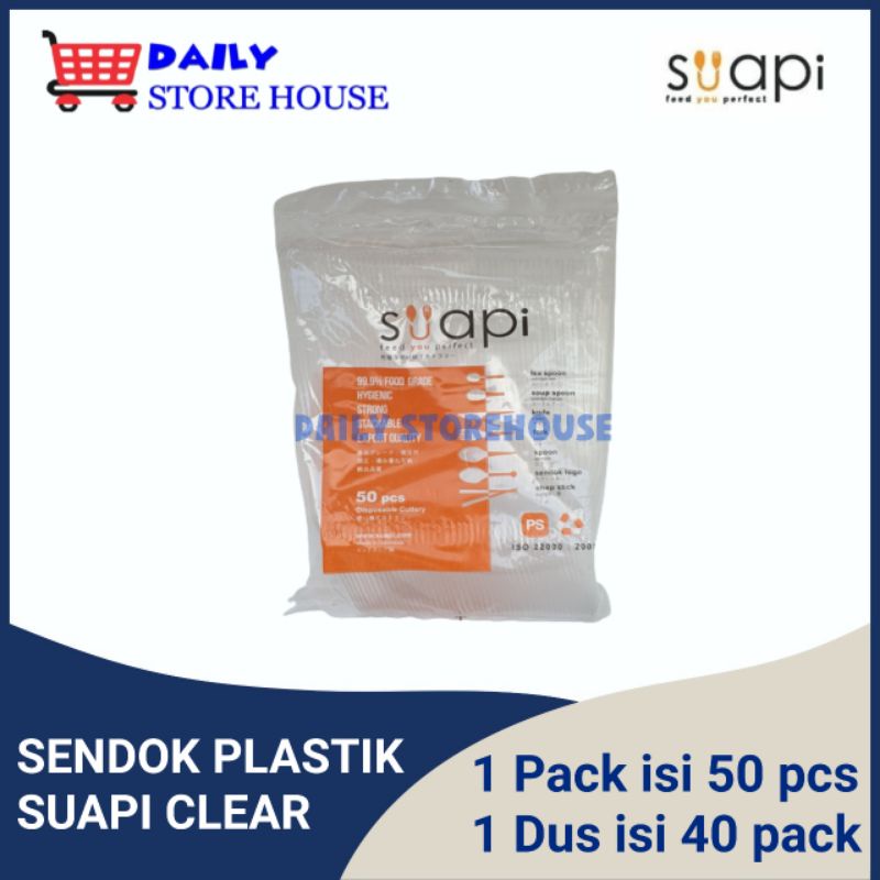 Jual Garpu Makan Plastik Suapi Bening Hitam 50 pcs | Shopee Indonesia