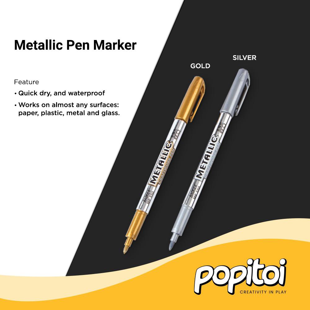 Jual Baoke Metallic Pen Marker Pulpen metalik lettering scrapbook ...