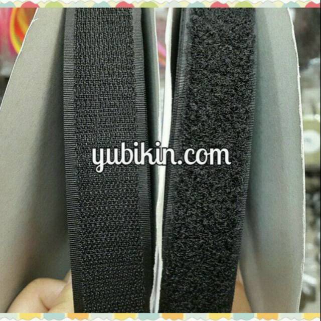 Jual 1 Meter Velcro/ Magic Tape Lebar 2,5cm Warna Hitam atau Putih ...