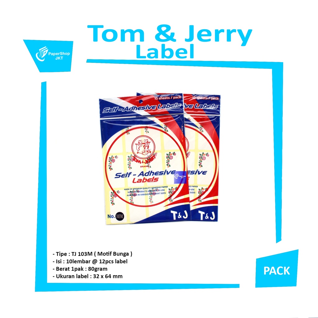 Jual TOM & JERRY - Label Bunga 103 Undangan - Pad | Shopee Indonesia