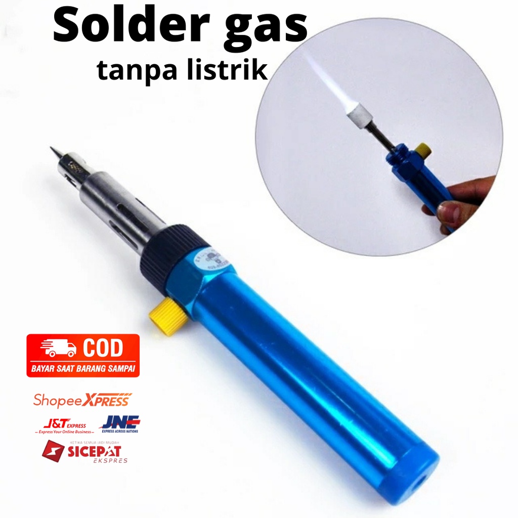 Jual solder gas tanpa listrik, blow torch las mini, flame gun api fokus ...