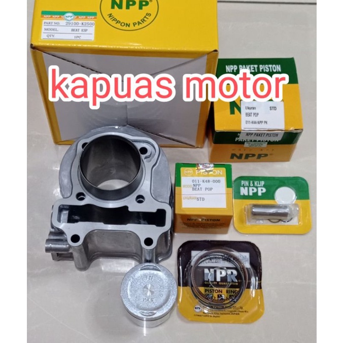 Jual blok seher Boring cylinder set plus piston kit beat pop fi Vario 110 fi Scoopy fi esp ...