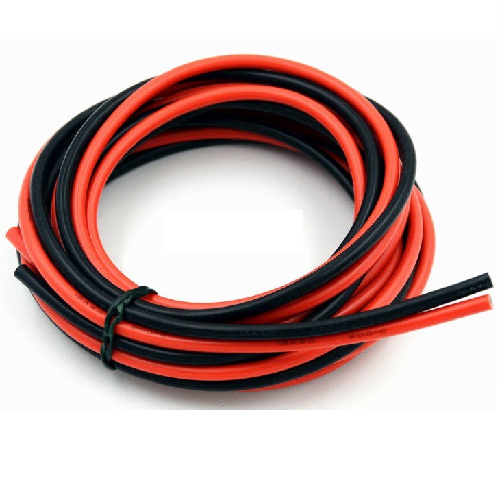 Jual Black Red 12AWG Gauge Wire Flexible Silicone Copper Cables For RC AWG12 | Shopee Indonesia