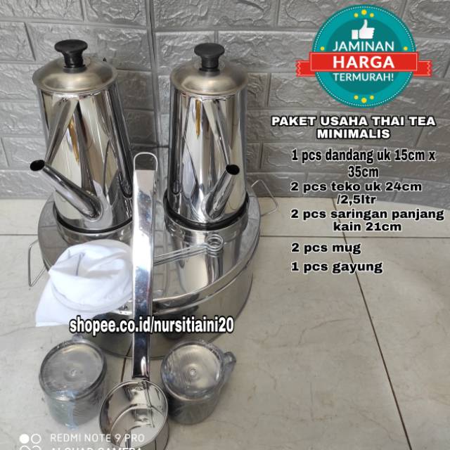 Jual TEKO THAI TEA SET DANDANG MINIMALIS TERBAIK / DANDANG THAI TEA ...