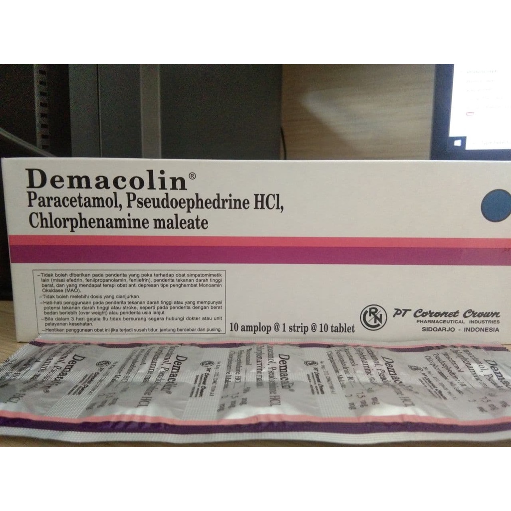 Jual DEMACOLIN TABLET 1STRIP 10TABLET OBAT DEMAM DAN FLU | Shopee Indonesia