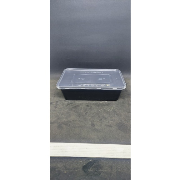 Jual Thinwall Kotak container Plastik 650 ml isi 25 HITAM | Shopee ...