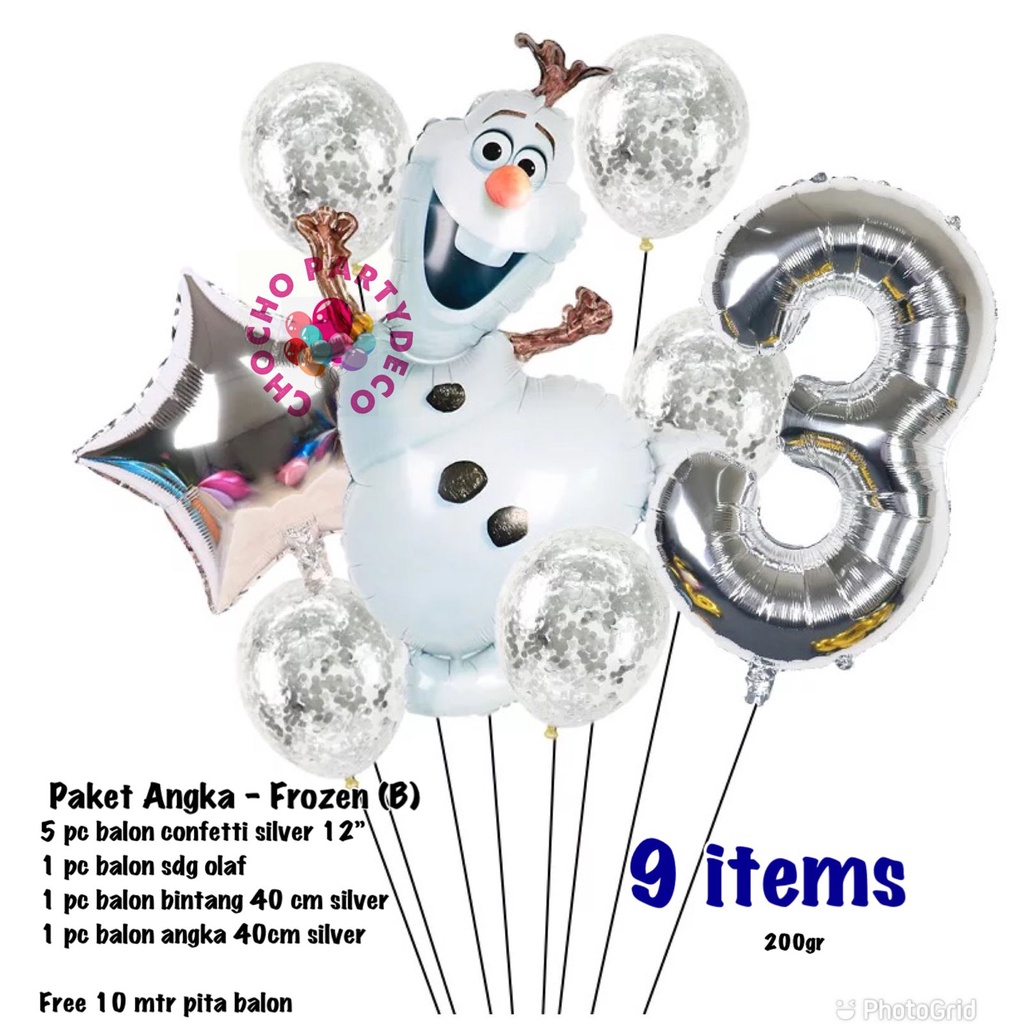 Jual Paket Frozen - Paket ulang tahun Angka Frozen - Dekorasi ulang ...
