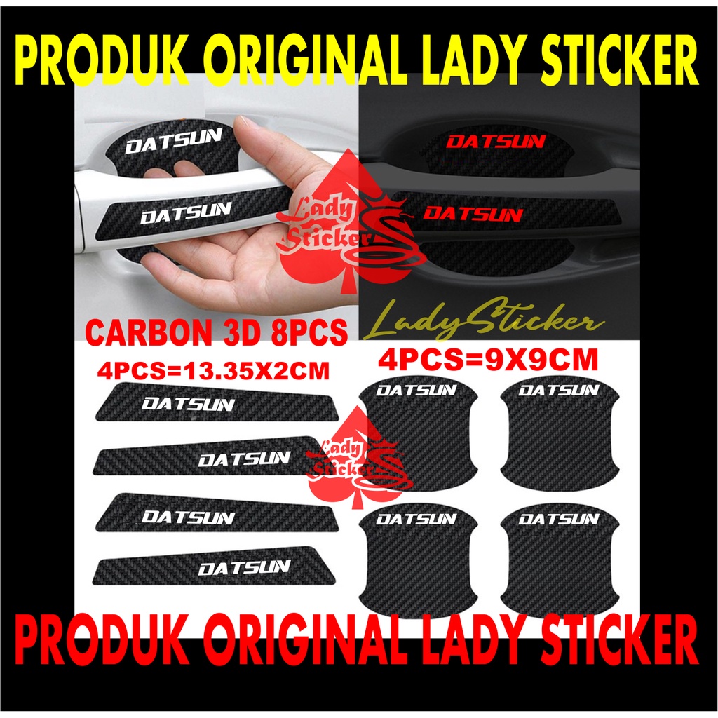 Jual STICKER HANDLE MOBIL DATSUN STICKER KARBON 3D PELINDUNG HANDLE ...