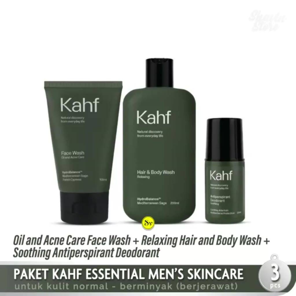 Jual Paket Kahf Essential Men's Skin Care Lengkap 6 pcs - Paket ...