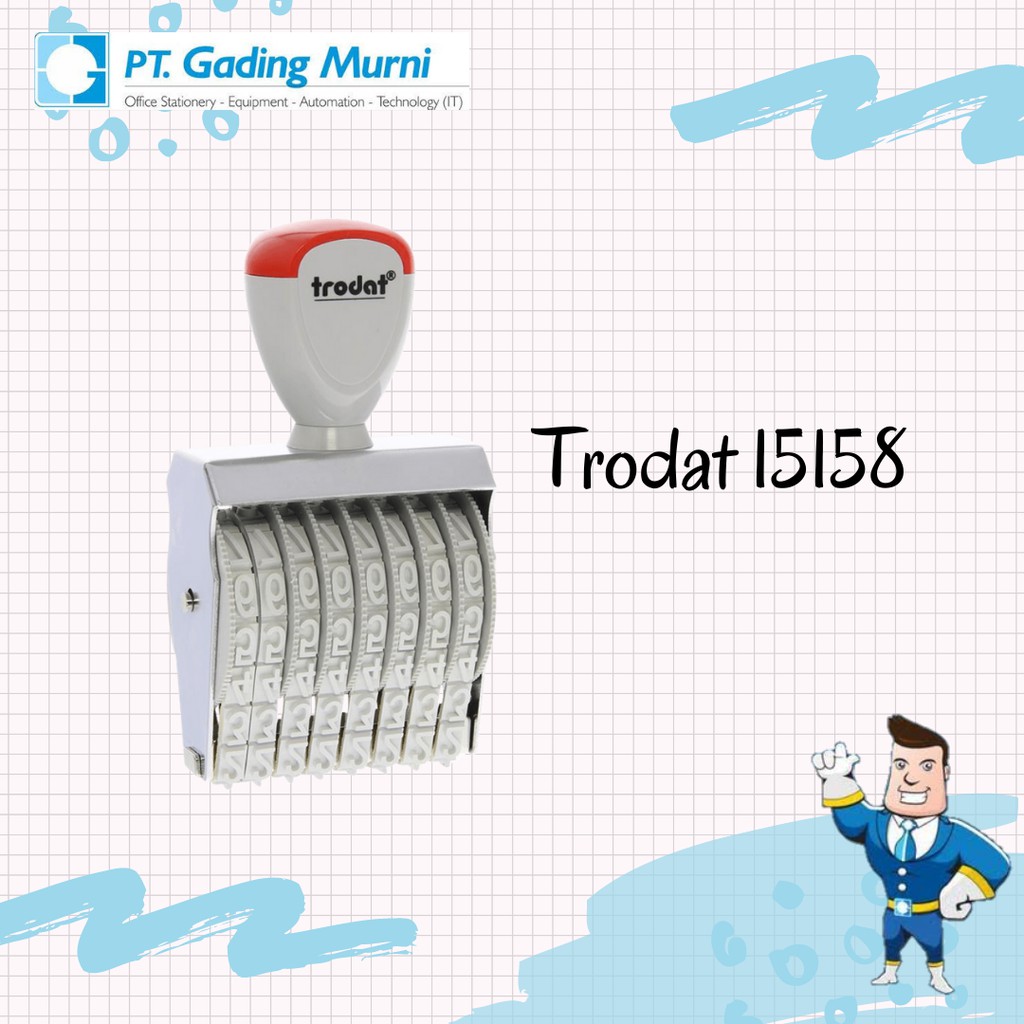 Jual STEMPEL ANGKA 8 DIGIT TRODAT 15158 - 15 MM | Shopee Indonesia