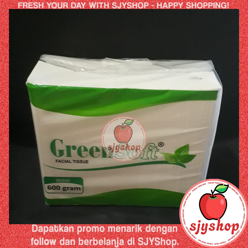 Jual SJYShop - Green Soft Facial Tissue / Tisu Wajah Refill 600 gram ...