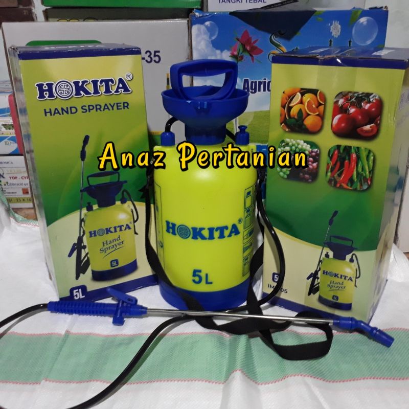 Jual Sprayer Tangan Hokita Manual 5 Liter Alat Tabung Semprot Pestisida ...