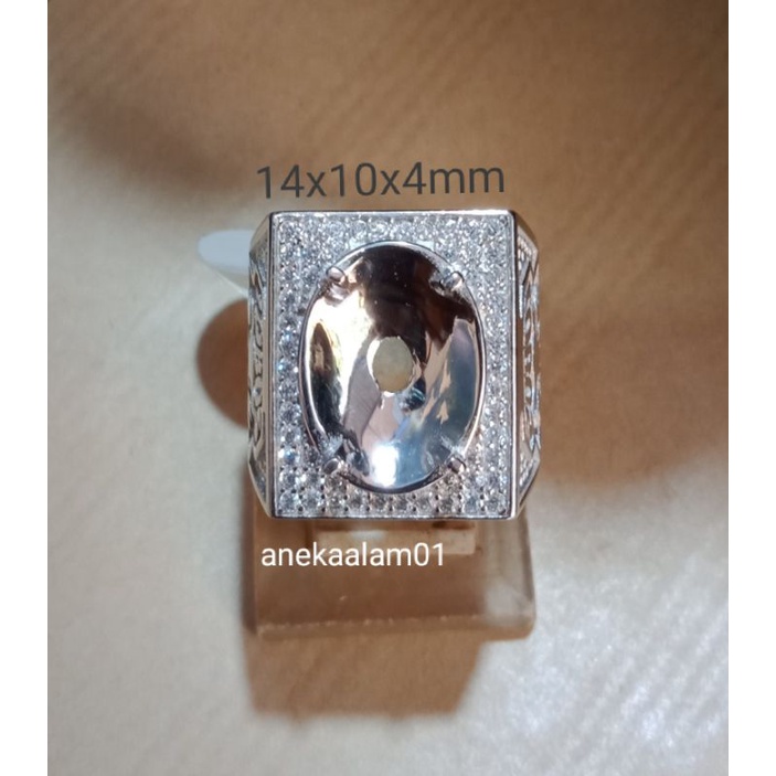 Jual Cincin/ikatan/emban/rangka Alpaka super micro Daimond | Shopee ...