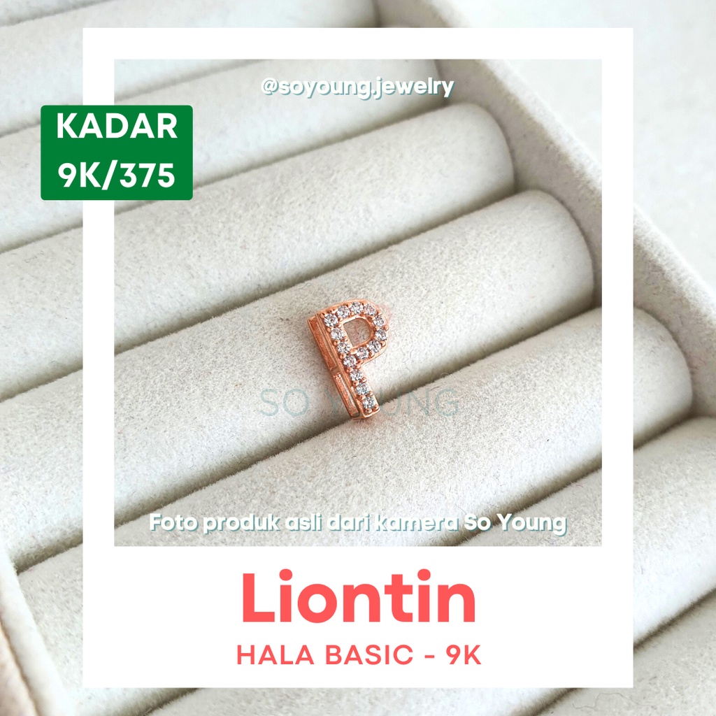 Jual Liontin Hala Gold Basic Huruf P Kadar 9K | Shopee Indonesia