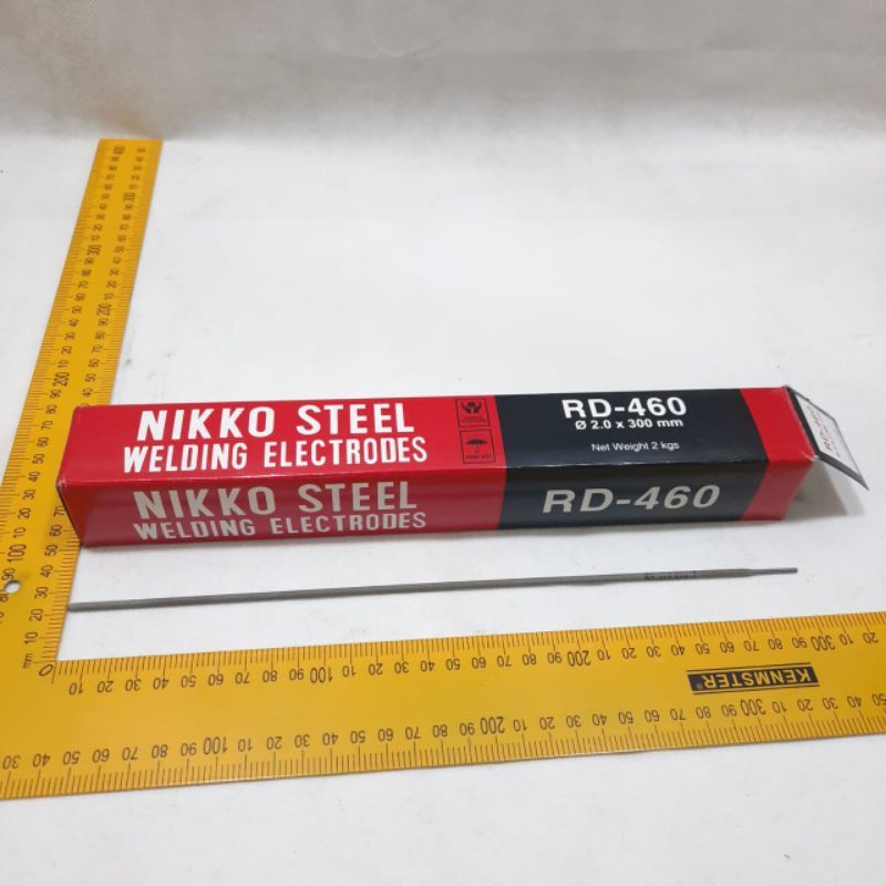 Jual KAWAT LAS 2mm X 300mm RD- 460 NIKKO STEEL (2kg) | Shopee Indonesia