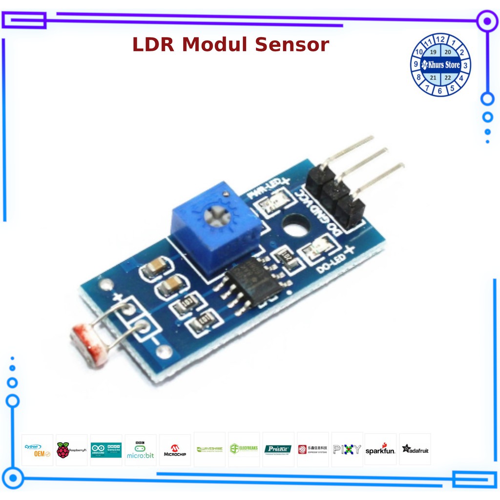 Jual Sensor Cahaya dengan LDR Light Sensor Module - Photosensitive 3 ...