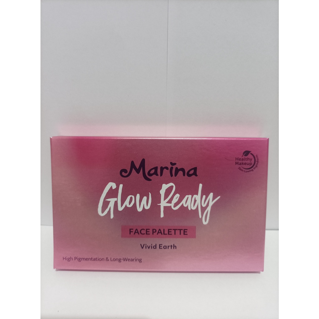Jual Marina Glow Ready Face Palette Vivid Earth High Pegmentation Long ...