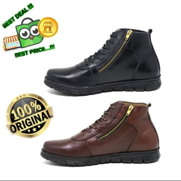 Jual Jual BARNUM STEVY BLACK ORIGINAL sepatu brodo sleting boots pria ...