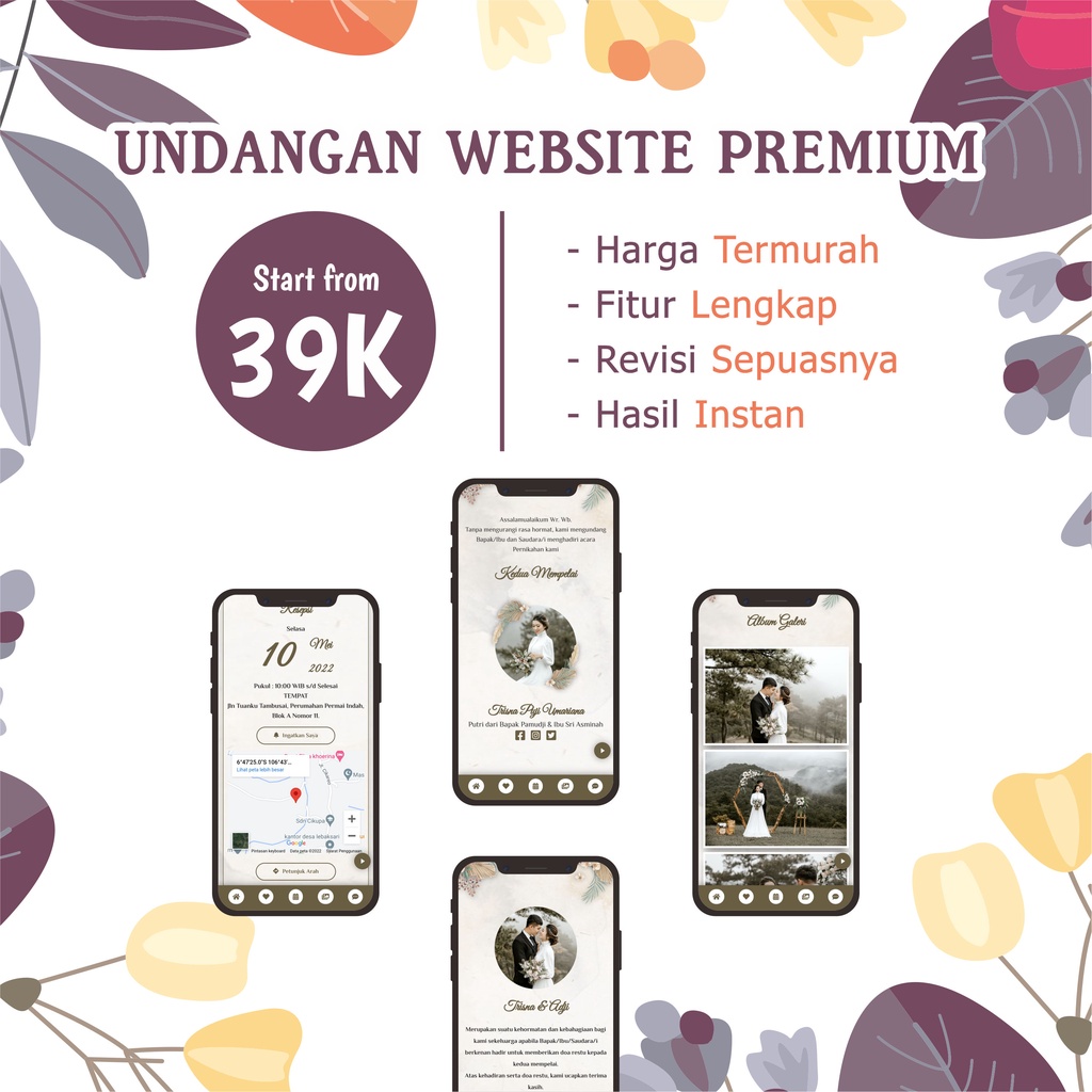 Jual Undangan Digital Web Pernikahan Online Website Murah Full Fitur ...