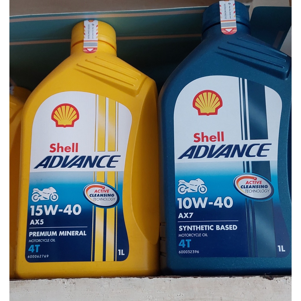 Jual oli sepeda motor Shell 4T Advance AX5 sae 15w-40 15w/40 1liter ...
