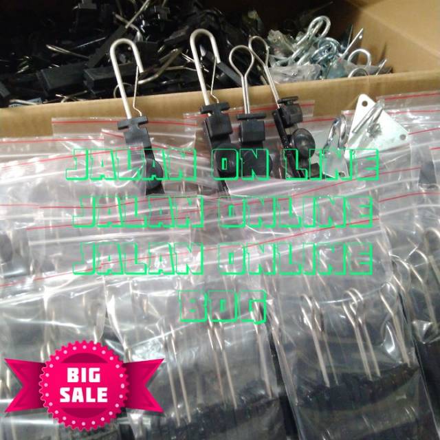 Jual S Clamp pengait kabel dropwire / kabel optik Dropcore FTTH 1Pack ...