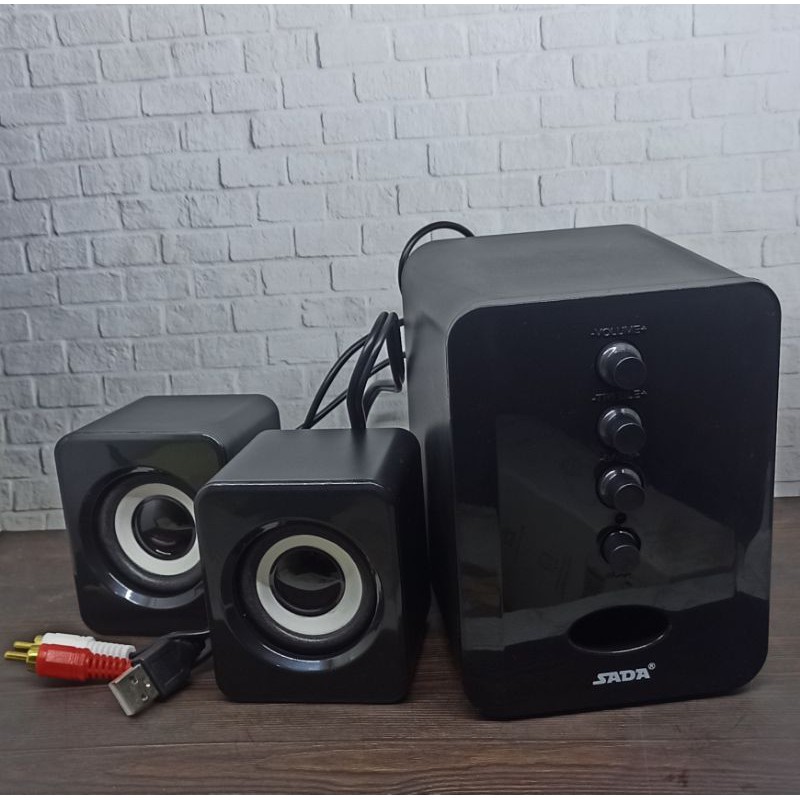 Jual Speaker Stereo 2 1 Subwoofer Usb Power Tv Laptop Bass Trabel Set