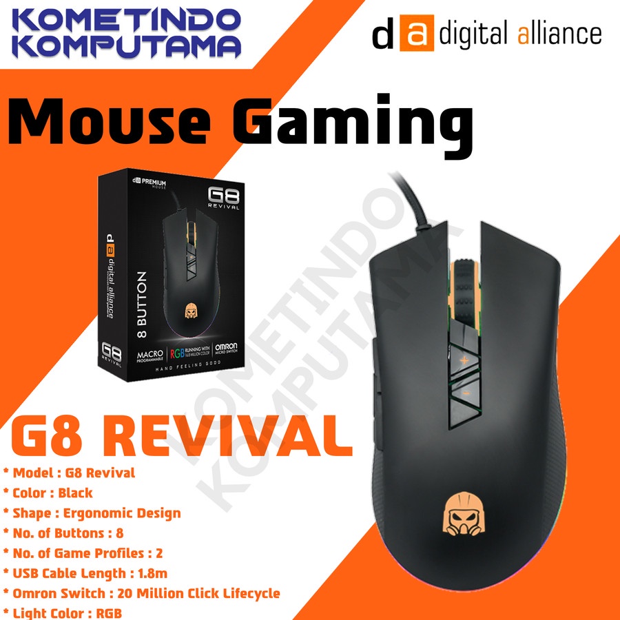 Jual G8 Revival - Hitam Digital Alliance G8 Revival Mouse Gaming - DA ...