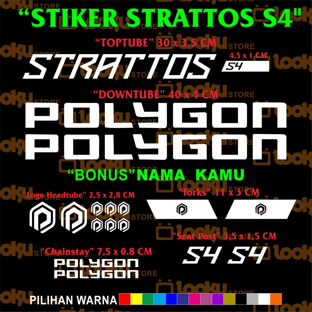 Jual Stiker Polygon STRATTOS S4 decal sepeda roadbike | Shopee Indonesia