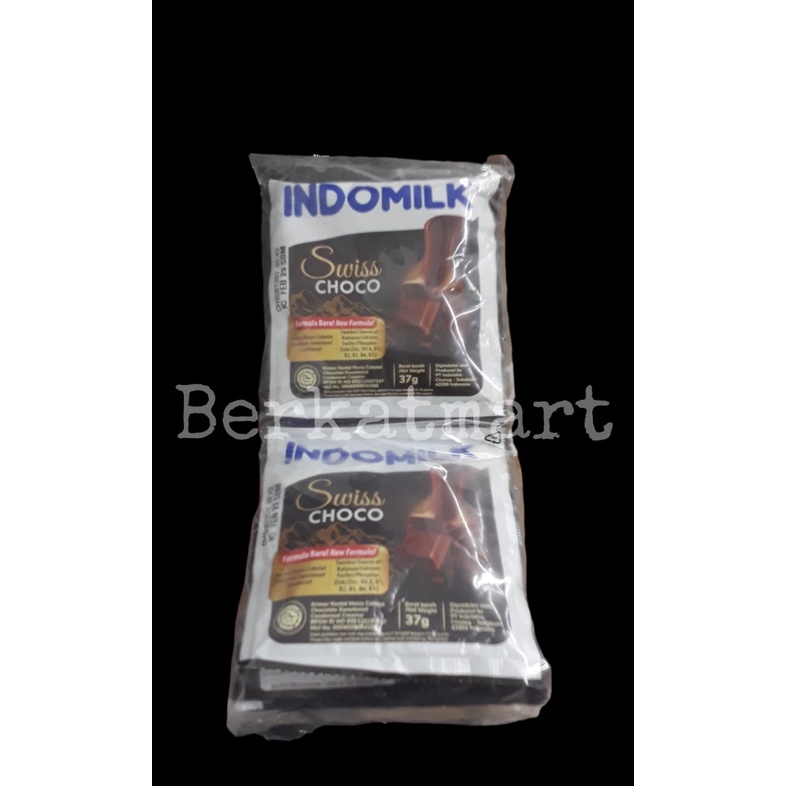 Jual Indomilk Swiss Choco Sachet 6x37gr Krimer Kental Manis SKM 1 pak ...