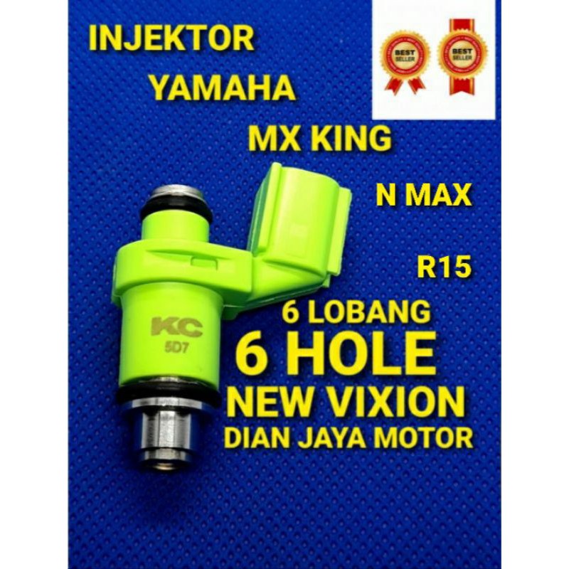 Jual INJEKTOR MIO J INJECTOR YAMAHA MX KING N MAX AEROK R15 6 LOBANG 6 HOLE PNP MIO M3 MIO J ...