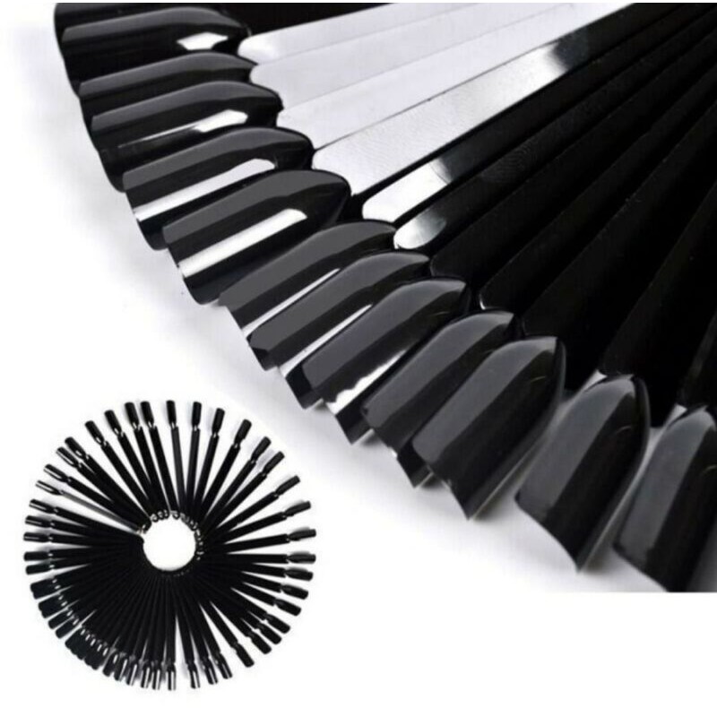 Jual FAKE SAMPLE NAILS BLACK SET KUKU PALSU HITAM | Shopee Indonesia