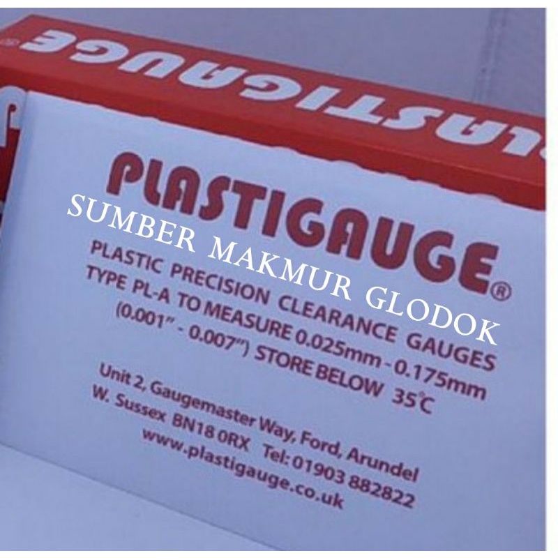 Jual PLASTIGAUGE merah ukuran 0,025 mm - 0,175 mm ( per pack ) | Shopee ...