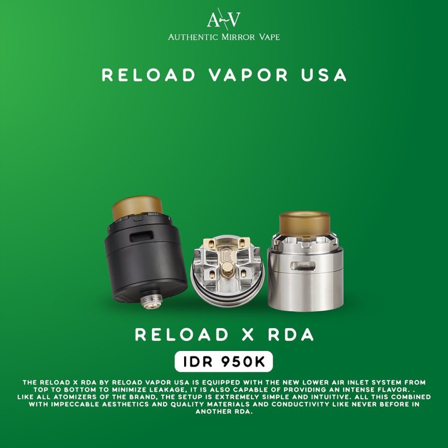 Jual Reload X RDA 100% Authentic by Reload Vapor USA - AT | Shopee ...