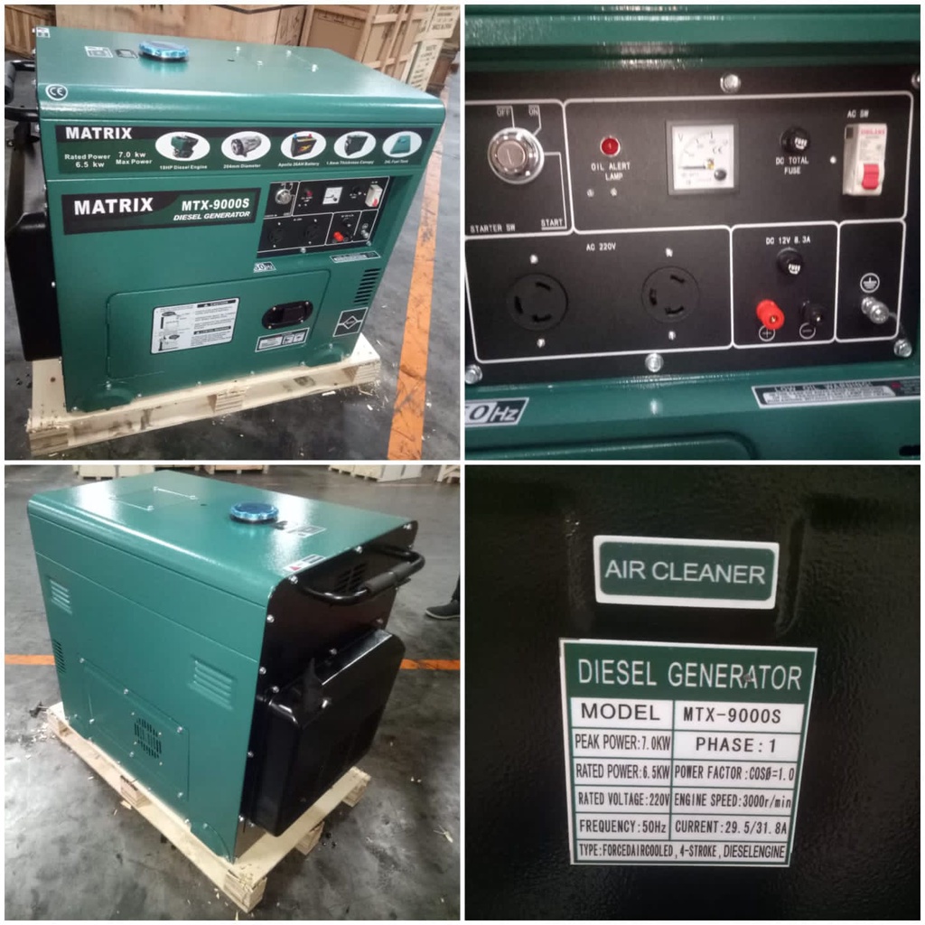 Jual Genset Diesel Super Silent Matrix MTX 9000s 7000 Watt Generator ...