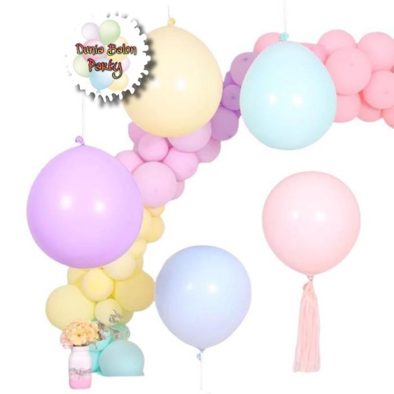 Jual Balon Latex Macaron Jumbo / Balon Doff Pastel Macaron 18 Inch ...
