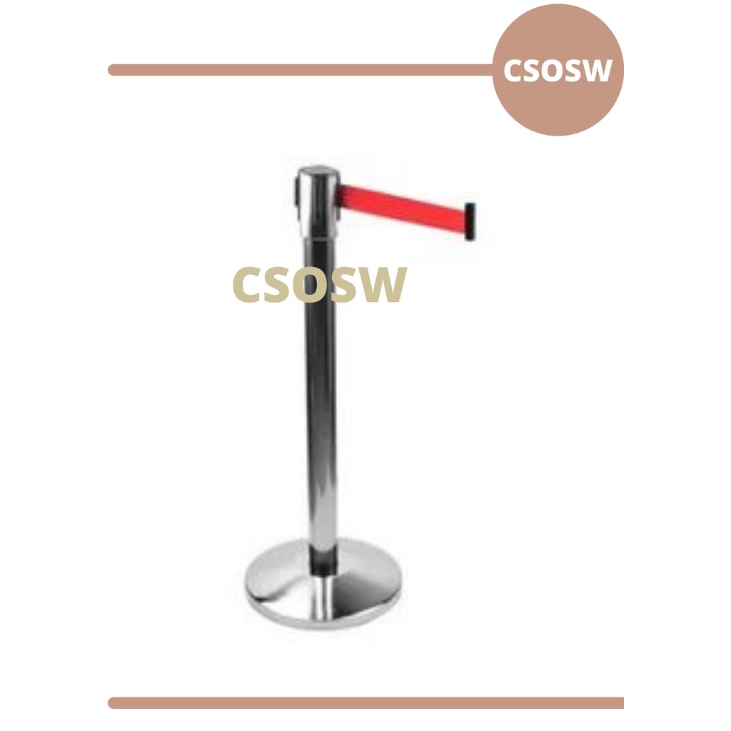 Jual Krisbow Tiang Antrian Dengan Tali Merah 3m Handrail Pembatas ...