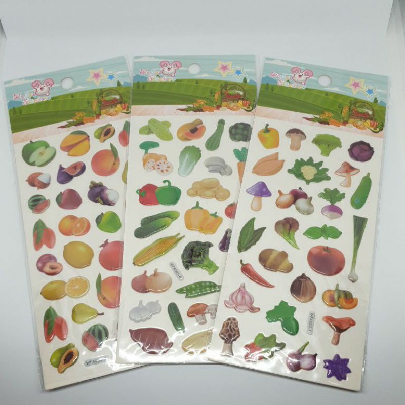 Jual Sticker Buah dan Sayuran Timbul | Shopee Indonesia
