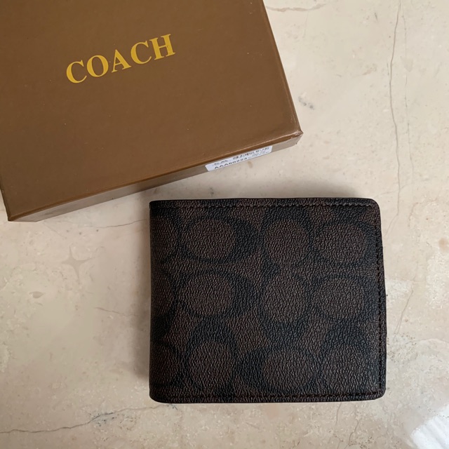 Jual Dompet Pria Coach Signature Cokelat Import | Shopee Indonesia