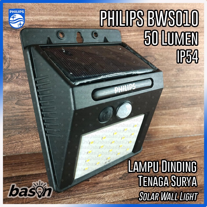 Jual PHILIPS BWS010 0.5W LED50 Solar Wall Light - Lampu Tenaga Surya ...