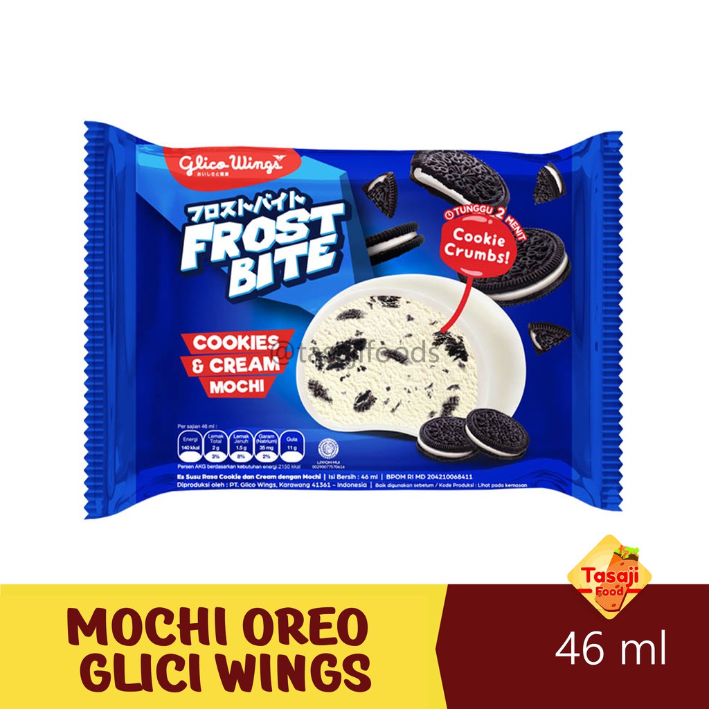 Jual Glico Wings Frost Bite Mochi Cookies & Cream 46 Ml | Shopee Indonesia