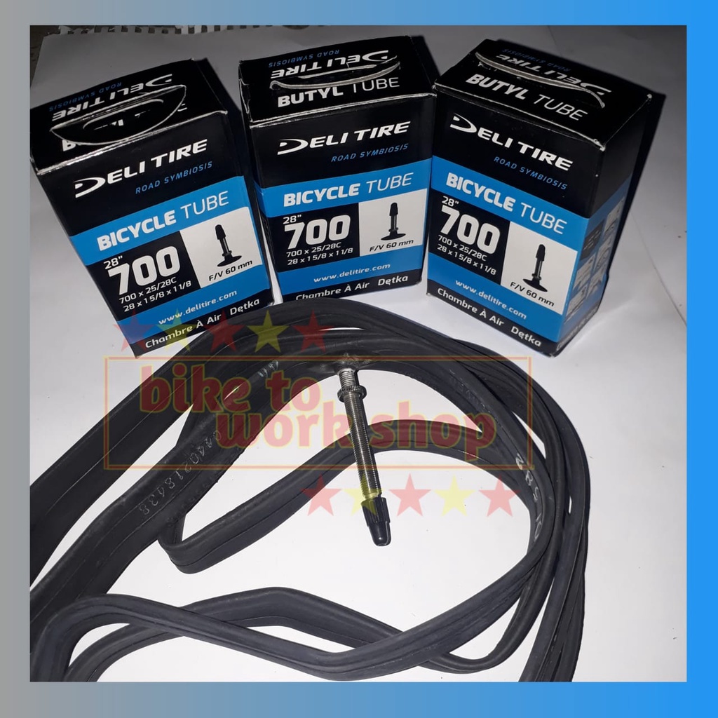 Jual BAN DALAM SWALLOW 700x25C 700 x 25C 25 28 28C 700x28C PENTIL FV 60 MM DELI TIRE SEPEDA ...