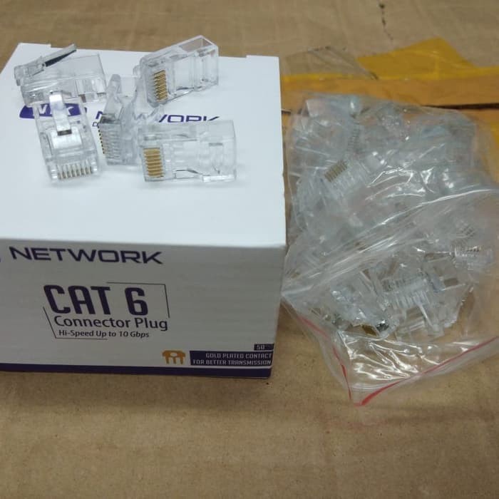 Jual RJ45 Cat6 / Konektor UTP Cat6 Cat 6 Nyk Original | Shopee Indonesia